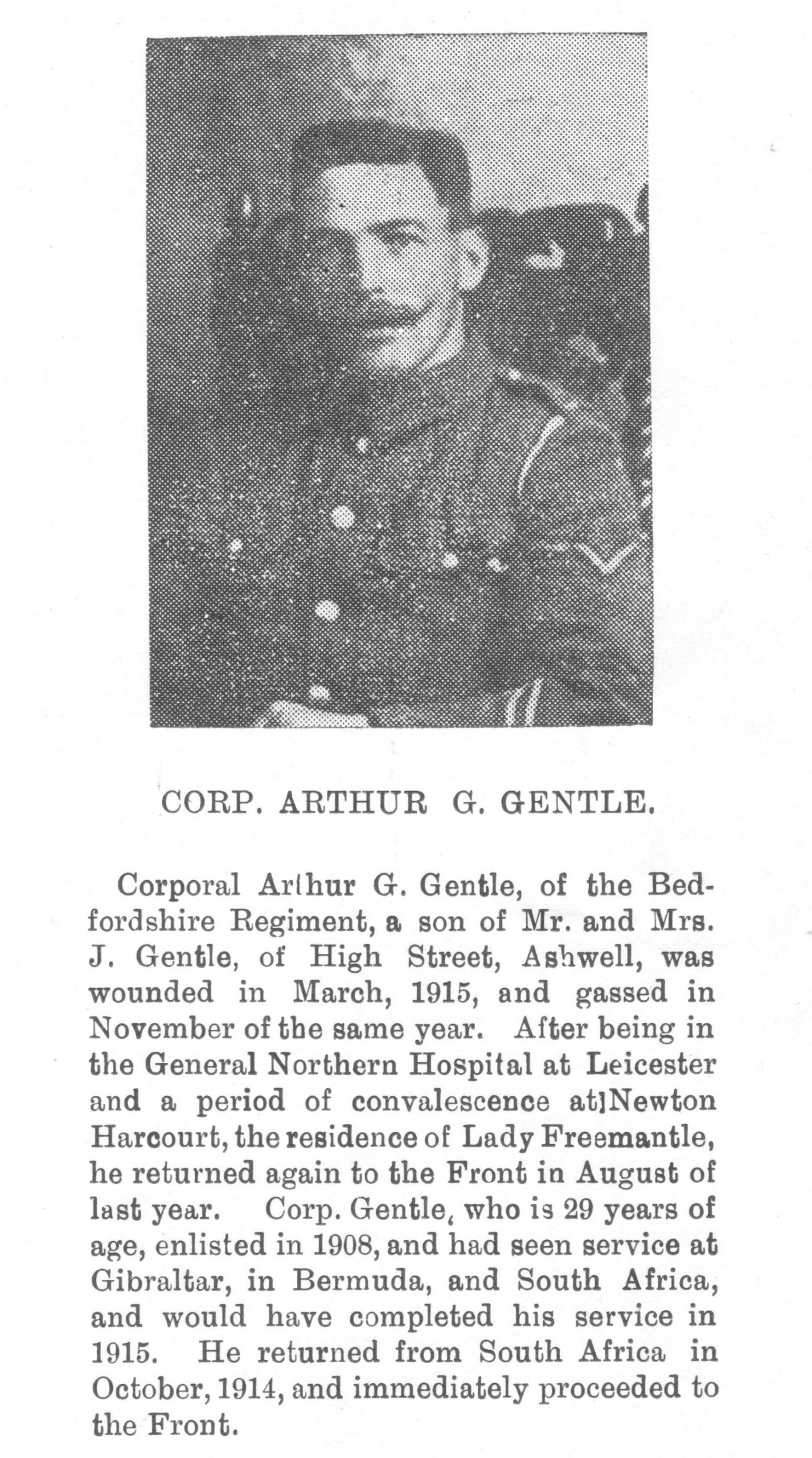 Gentle, Arthur George - Ashwell Museum