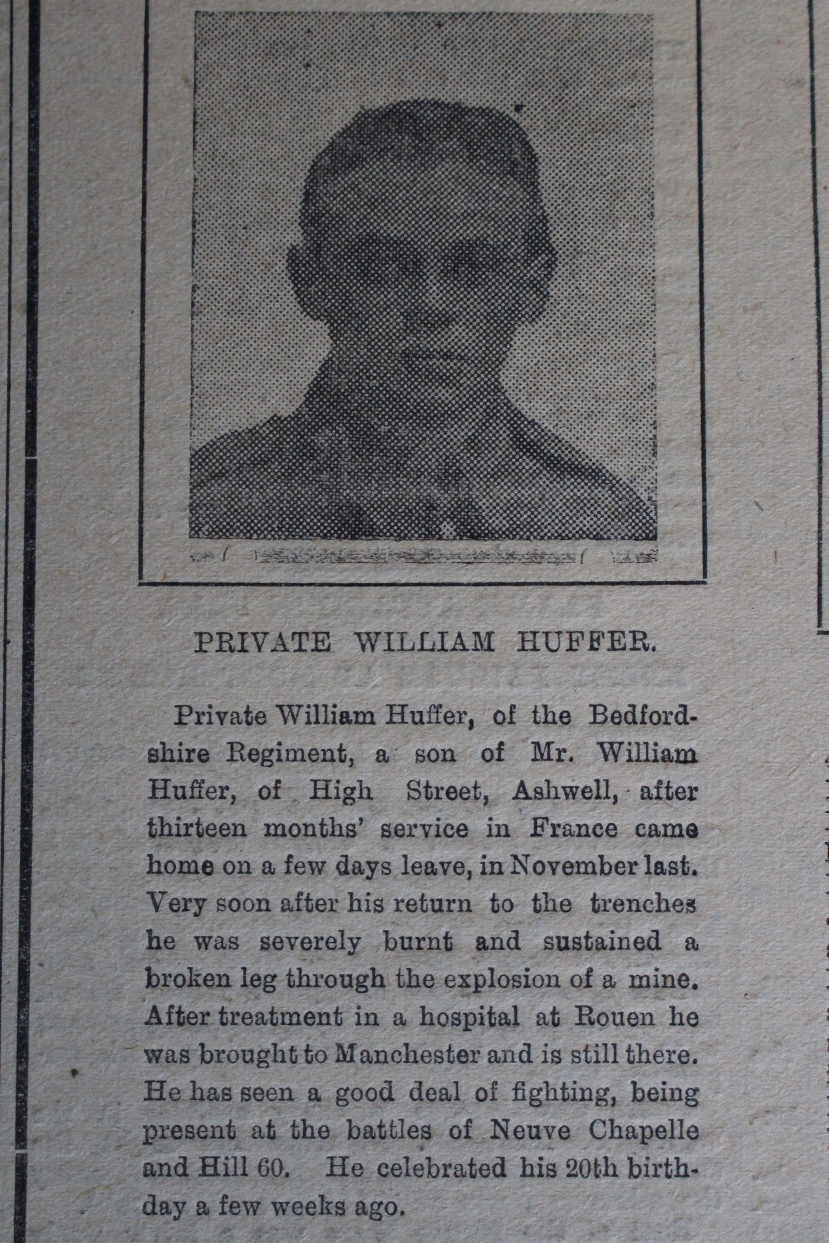 Huffer, William Herbert - Ashwell Museum